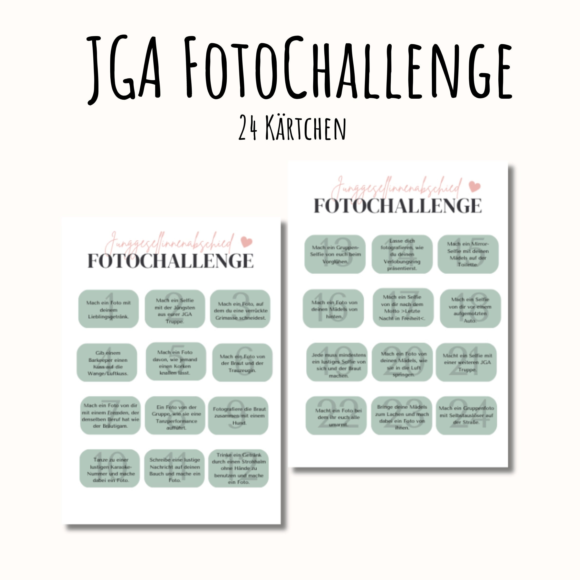 JGA Fotoaufgaben, Fotochallenge JGA, Junggesellinnenabschied Spiele ...