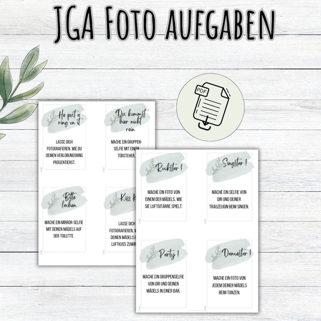 JGA Photo Tasks, Photo Challenge JGA, Hen Party Games, Jga Game ...