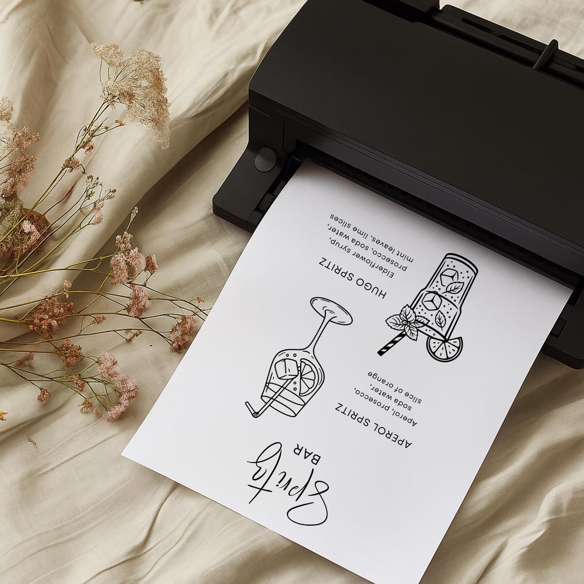 Spritz Bar Sign | Aperol Spritz Sign | Limoncello Hugo Spritz Printable ...