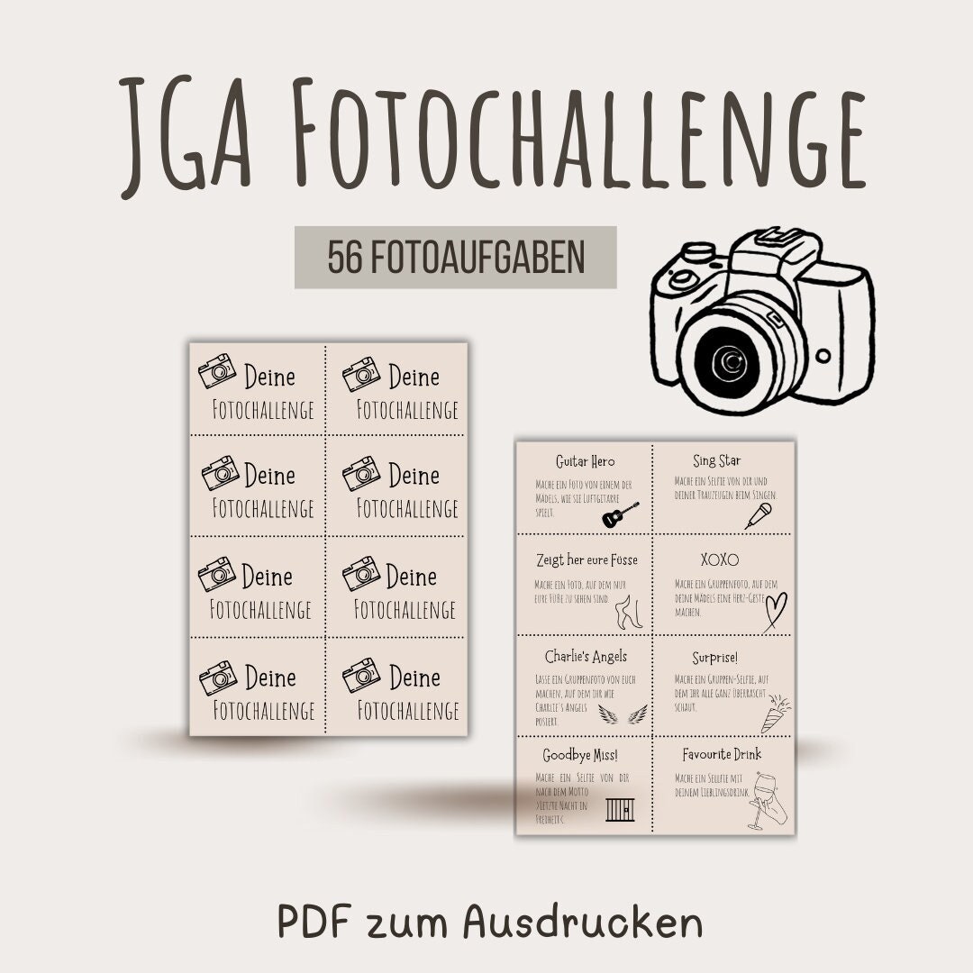 JGA Photo Tasks, Photo Challenge JGA, Hen Party Games, JGA Game to Print, Funny JGA Game ...