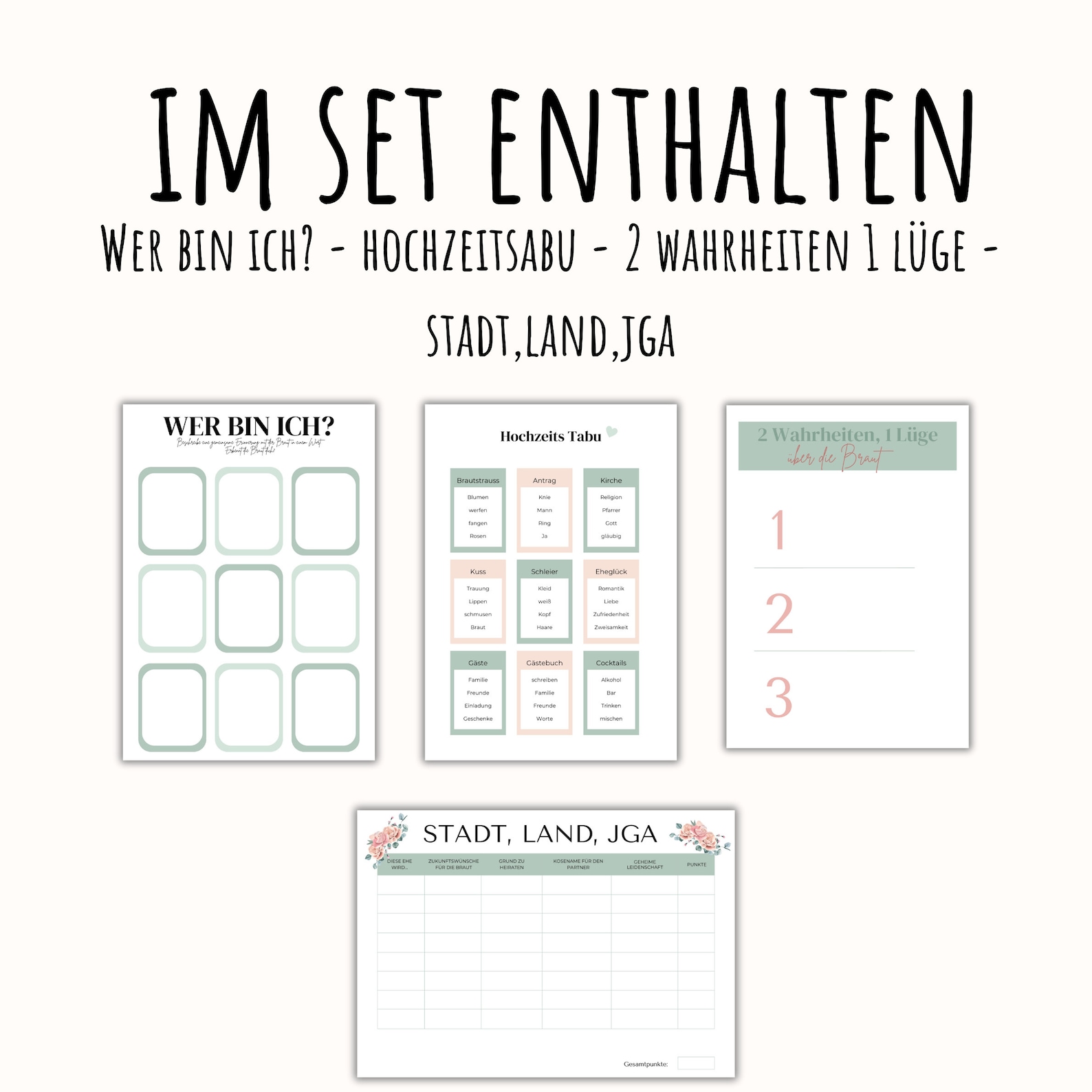 JGA Games, JGA Games Bundle Digital, Hen Party Games, JGA Game to Print ...