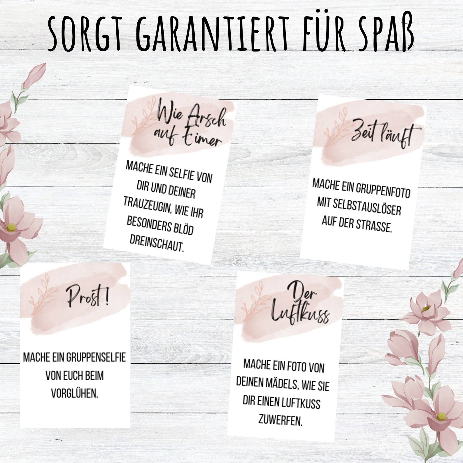 JGA Fotoaufgaben, Fotochallenge JGA, Junggesellinnenabschied Spiele ...