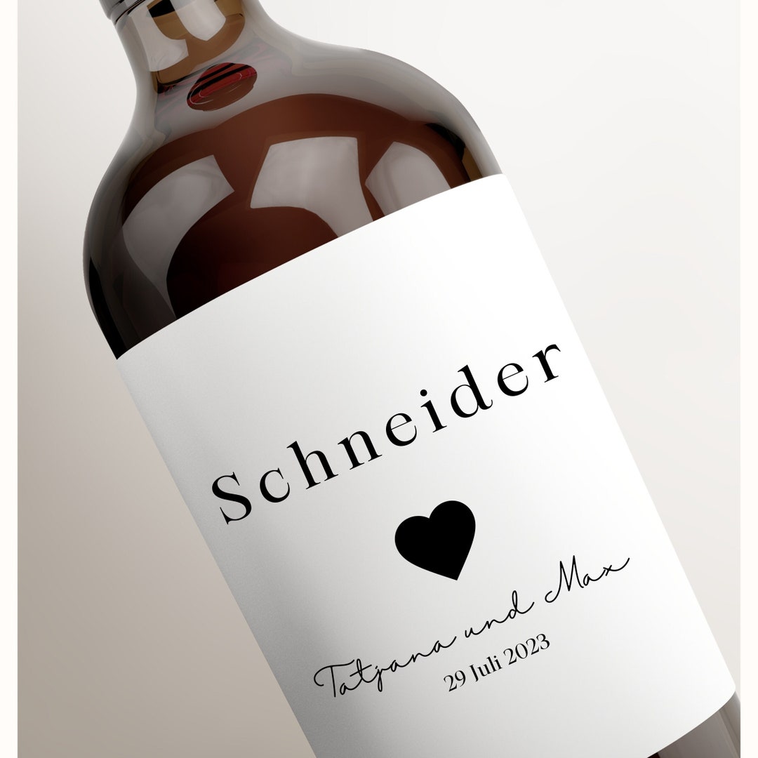 Personalized Wine Bottle Label Wedding PDF Digital File Wedding Gift ...