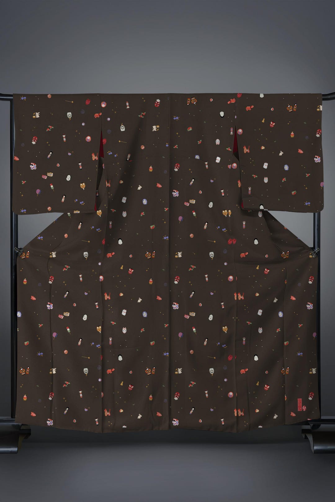 Kimono "folk Toys” Polyester Kimono / Cotton Yukata / Plus Size ...