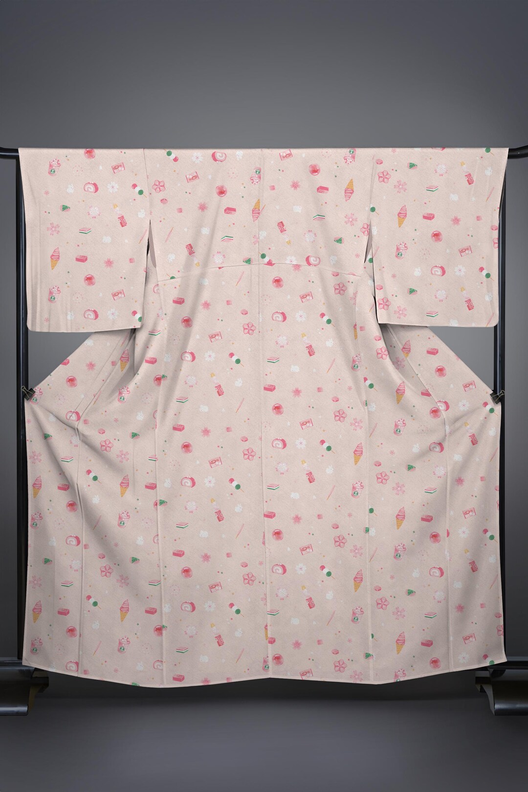 Kimono 2025 Summer Collection “sakura Latte“ Polyester Kimono / Plus ...