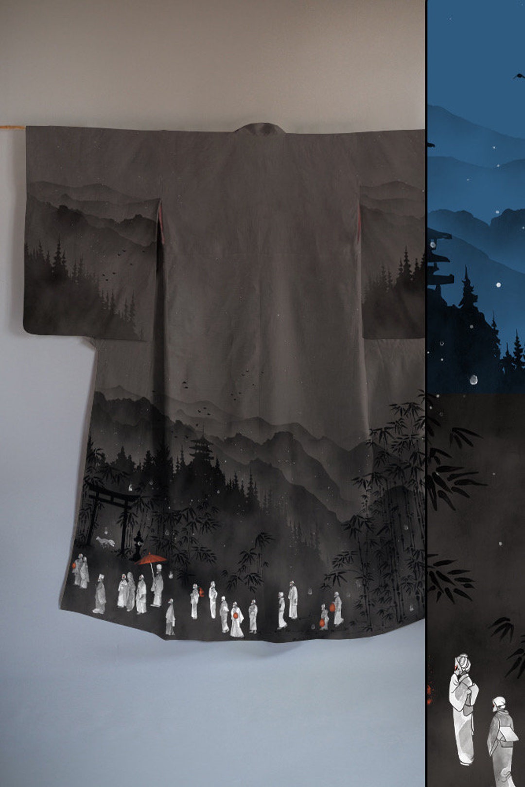Kimono ‘fox Wedding’ / Yukata / Plus Size - Etsy