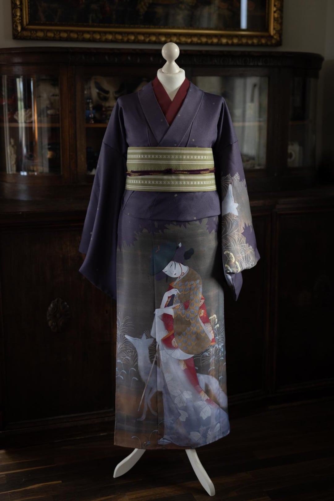 Kimono "kitsune - With Artwork of Yamakawa Shūhō" Polyester Kimono ...