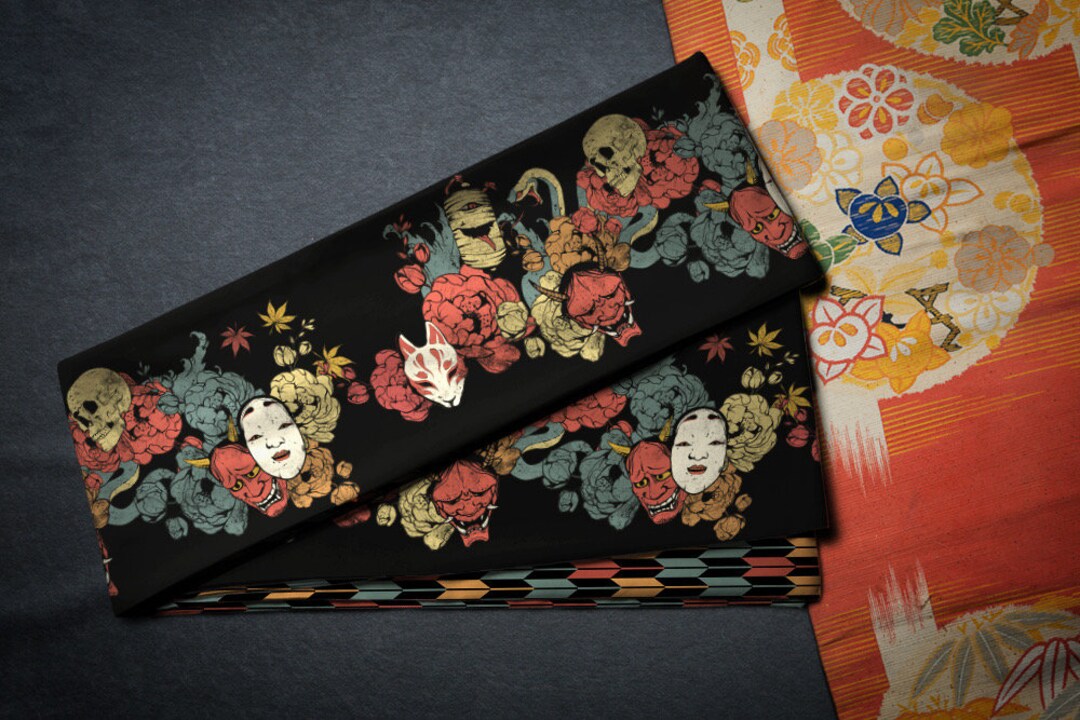 Hanhaba Obi ‘autumn Demons’ / Kimono / Yukata - Etsy