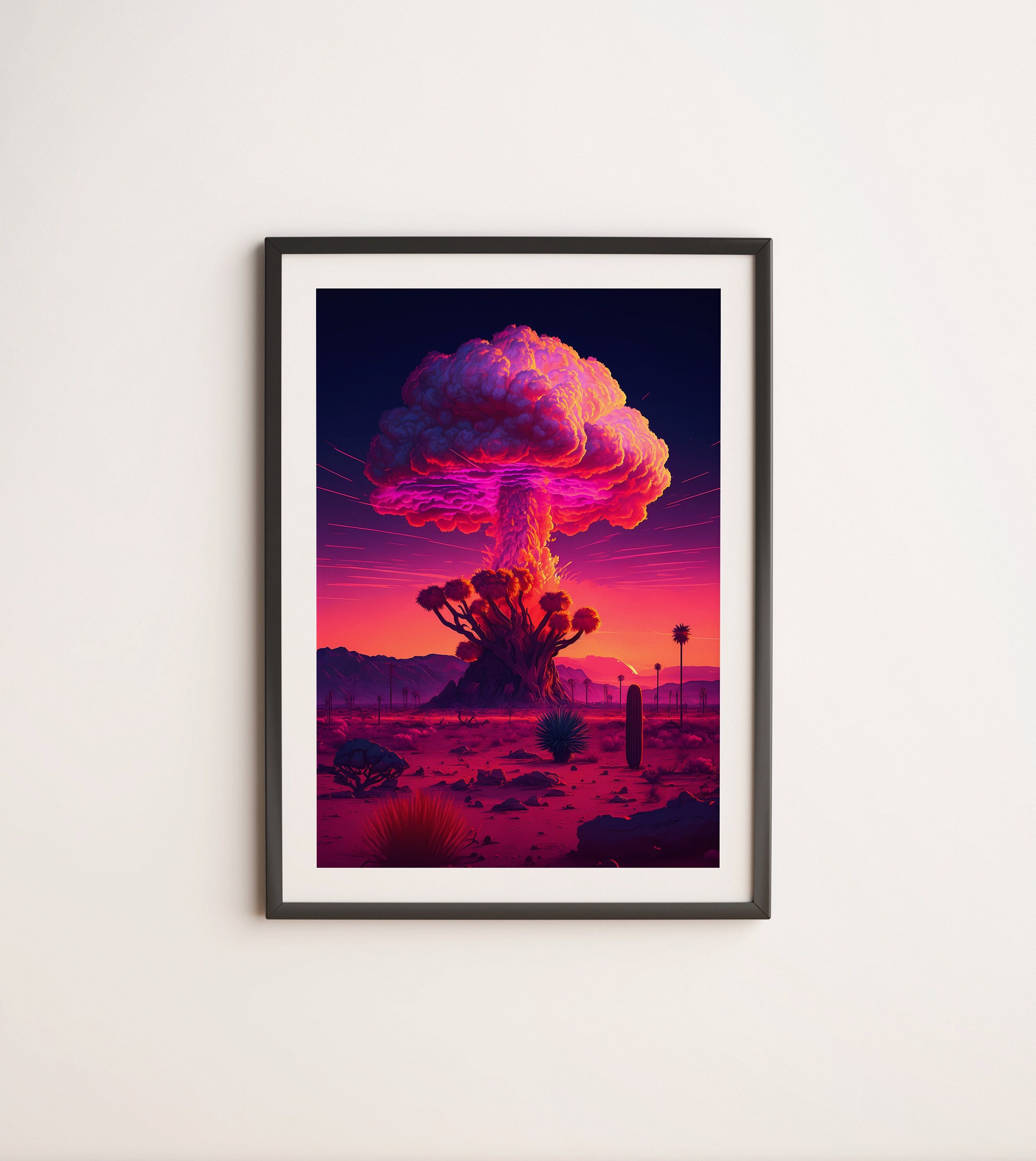 Atomic Bomb Poster Pink Explosion Radioactive Dreams - Etsy