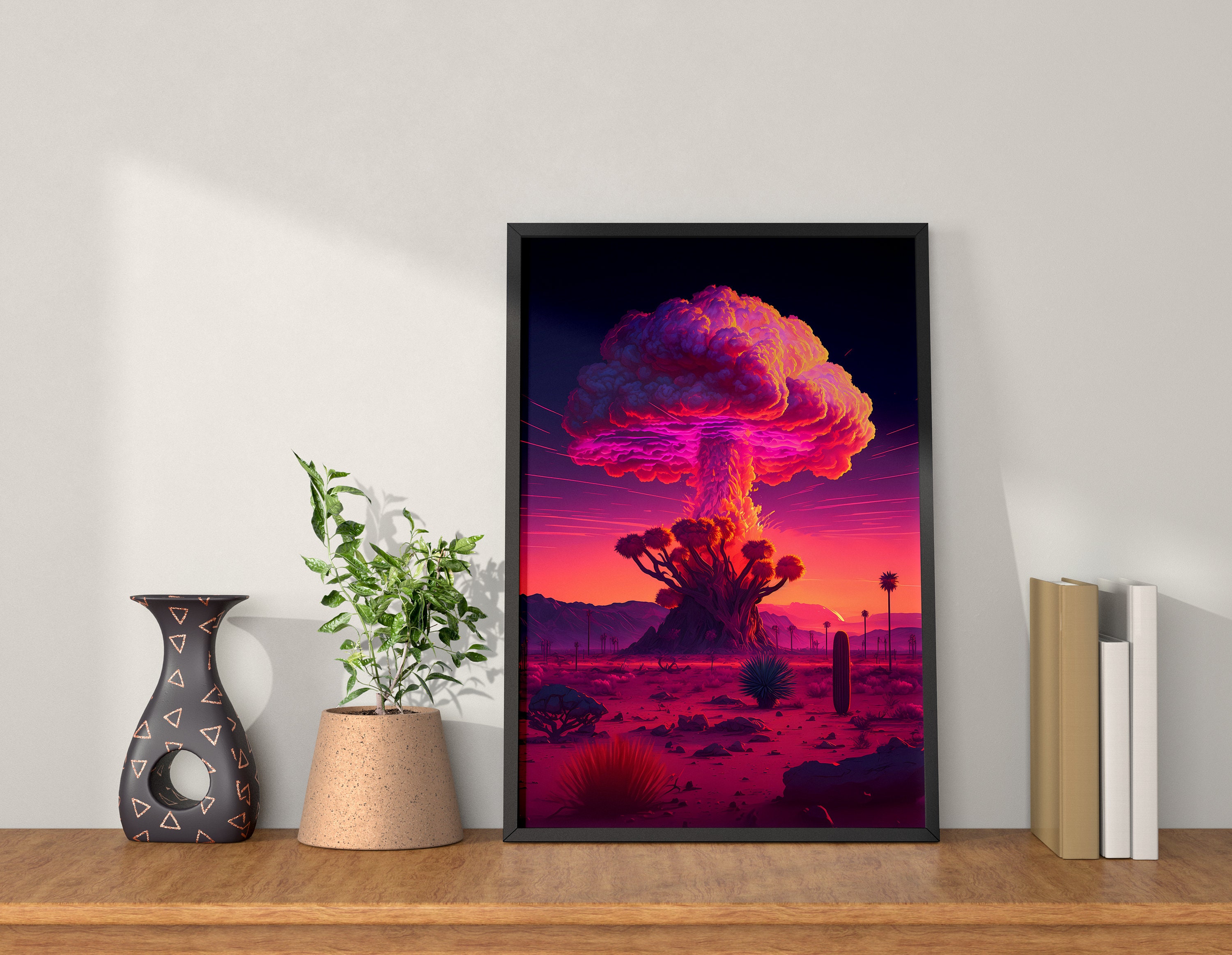 Atomic Bomb Poster Pink Explosion Radioactive Dreams - Etsy