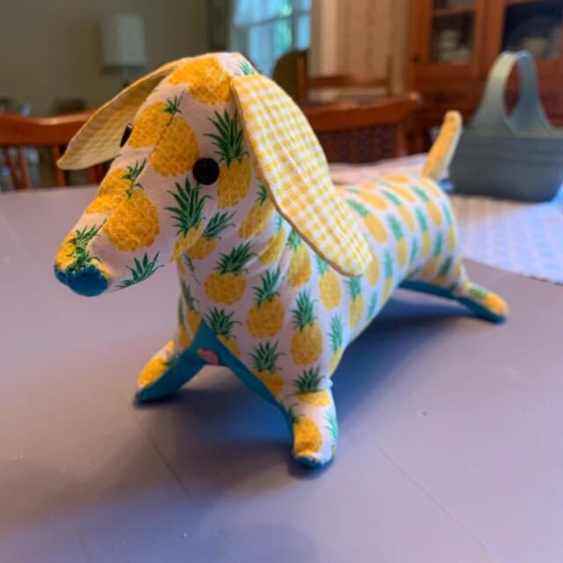 Dachshund Sewing Pattern, Easy Patchwork Soft Toy (PDF Instant Download ...