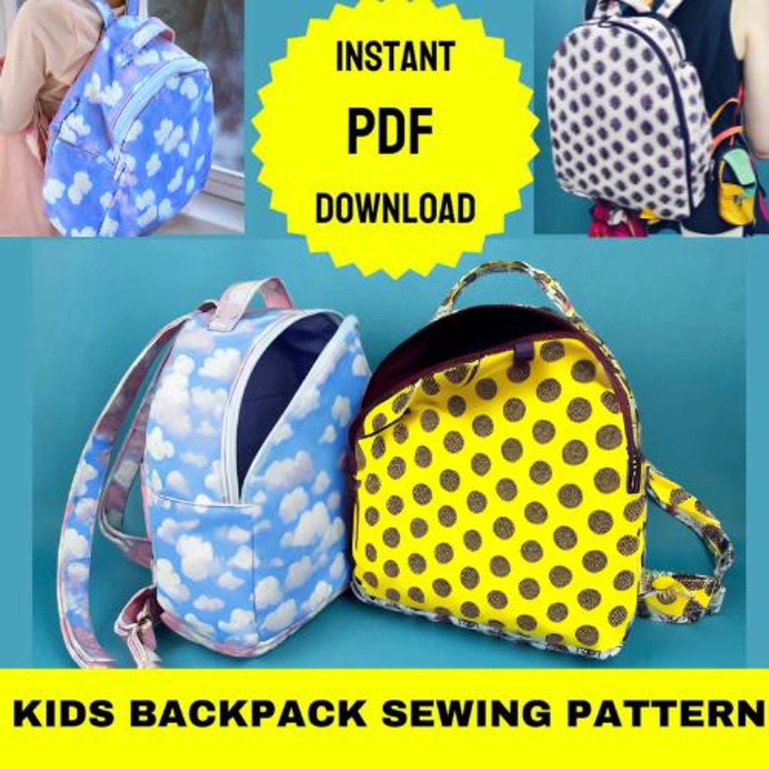 Kids Mini Backpack Sewing Pattern, DIY Rucksack (PDF Pattern) - Etsy
