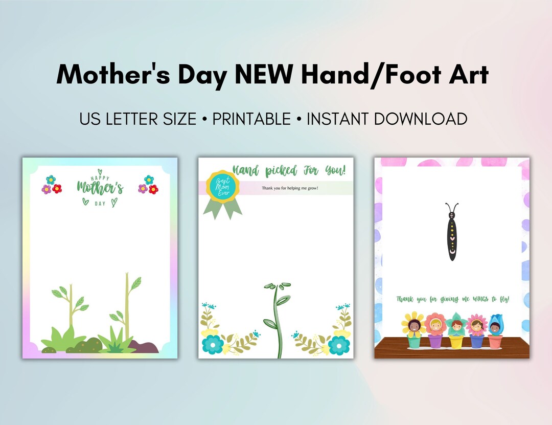 Mother's Day Hand/foot Art Art Printable - Etsy