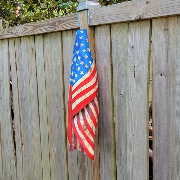 Wooden Draped American Flag - Etsy