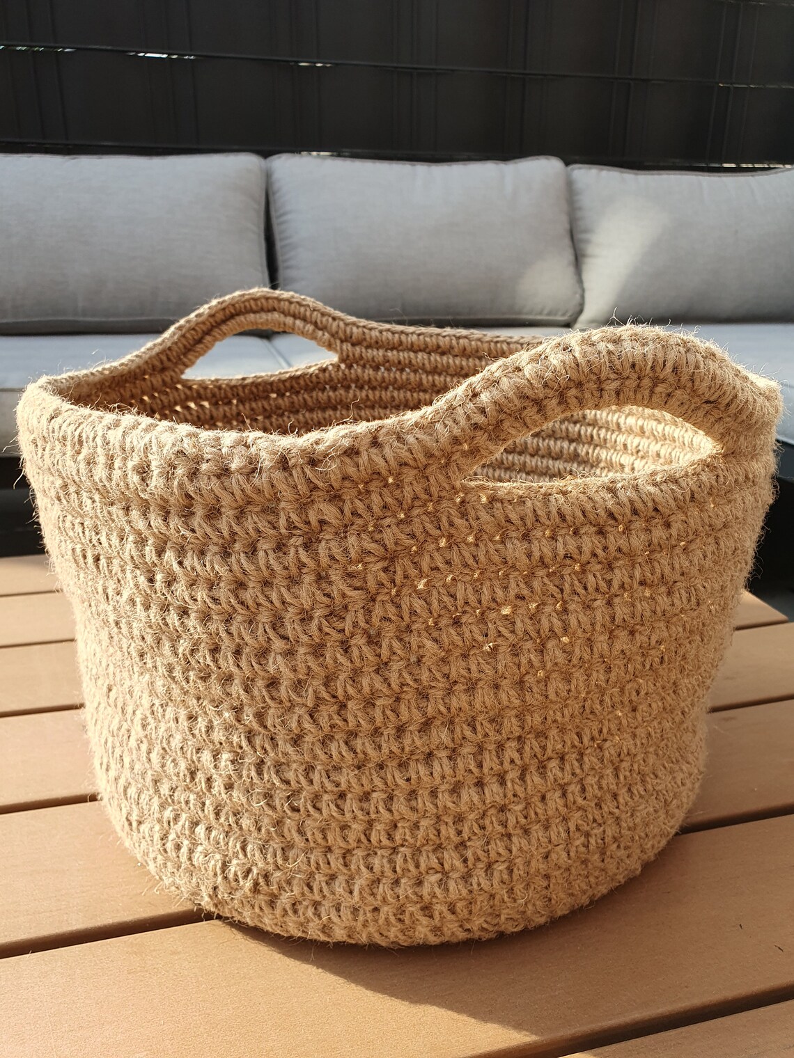Large Knitted Basket of Jgut! (Большая вязаная корзина из джгута!) - Etsy