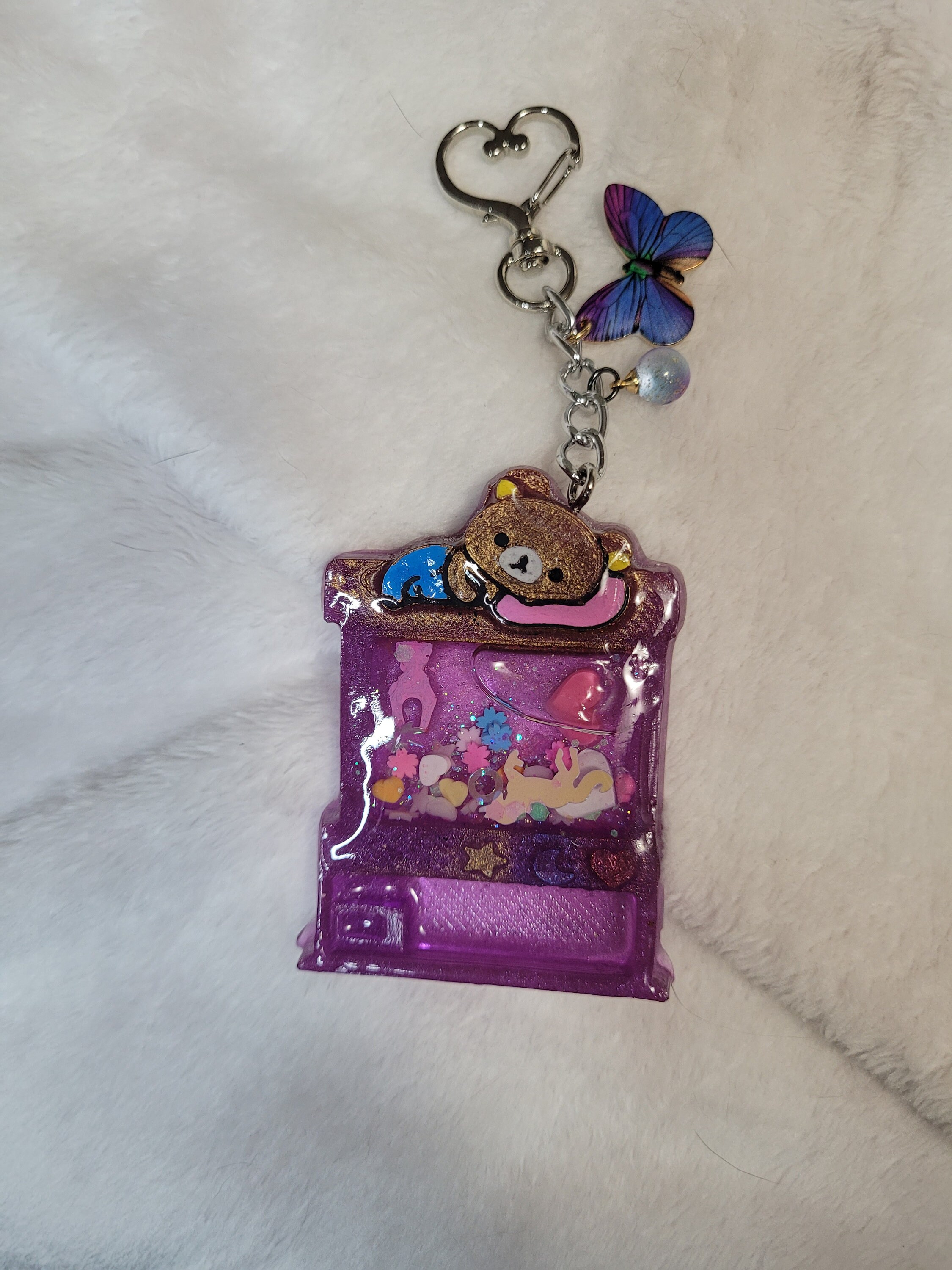 Adorable Rilakkuma Claw Machine Shaker Charm Keychain - Etsy