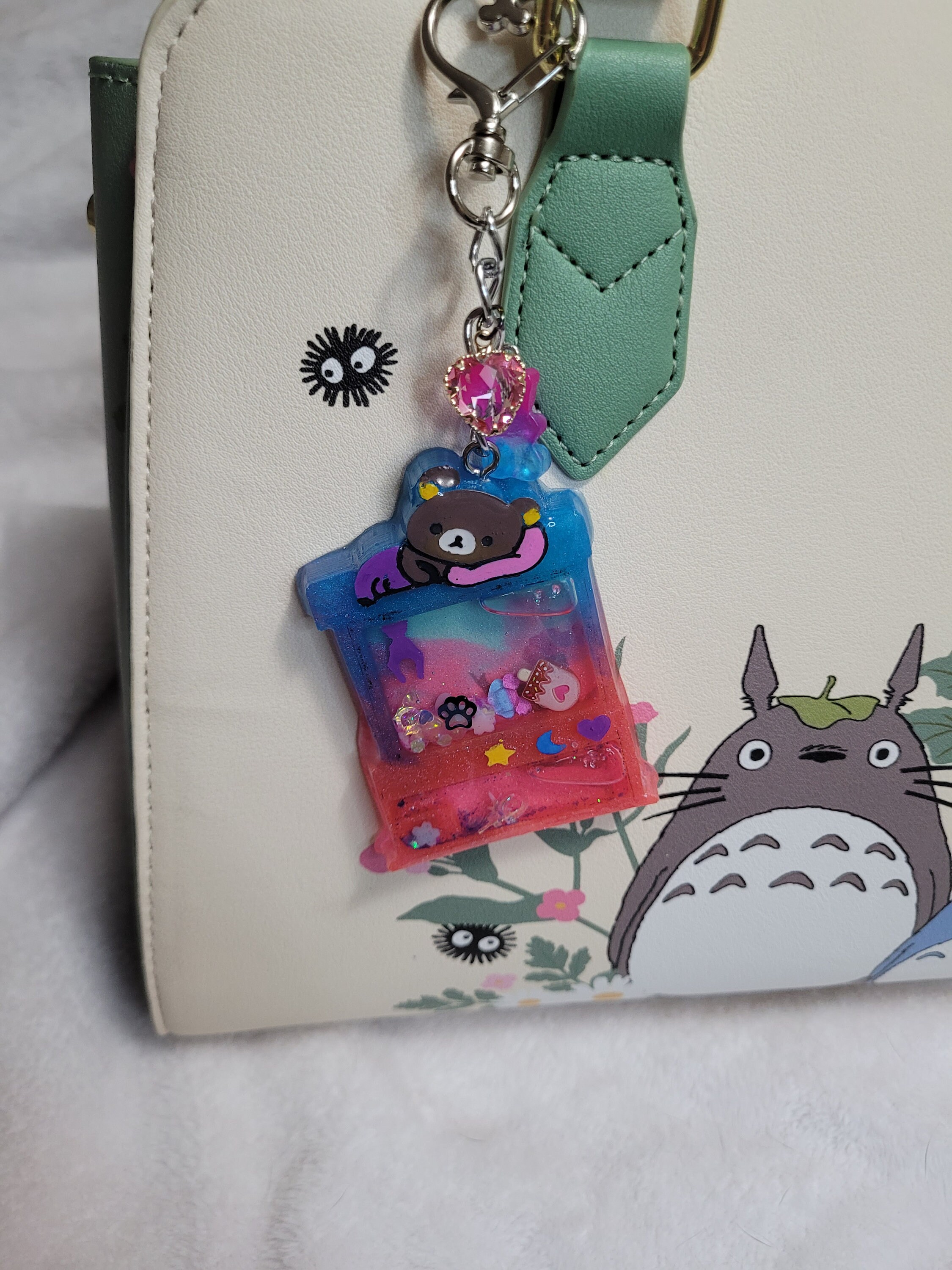 Adorable Rilakkuma Claw Machine Shaker Charm Keychain - Etsy