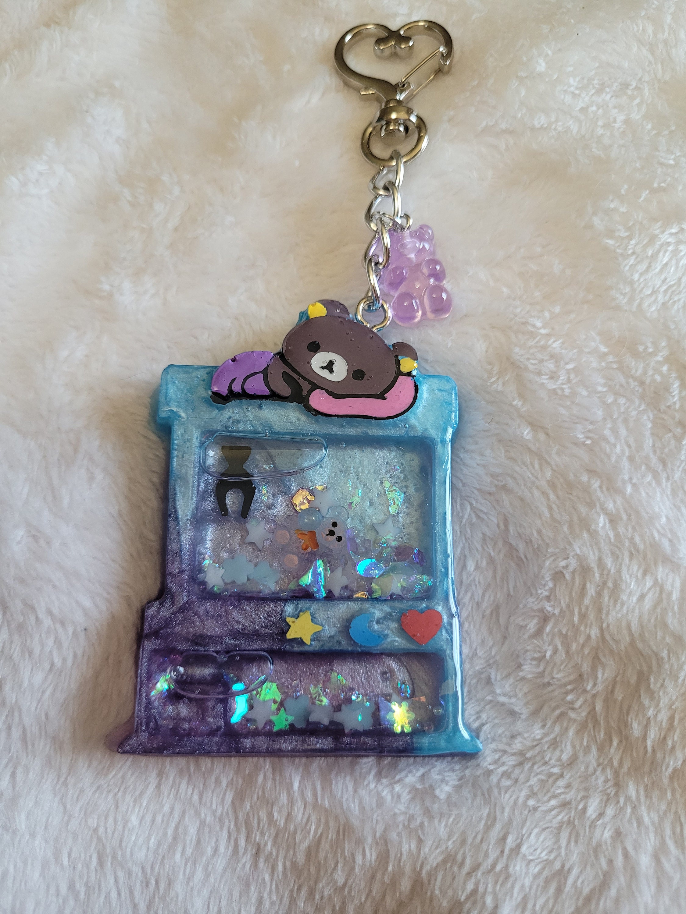 Adorable Rilakkuma Claw Machine Shaker Charm Keychain - Etsy