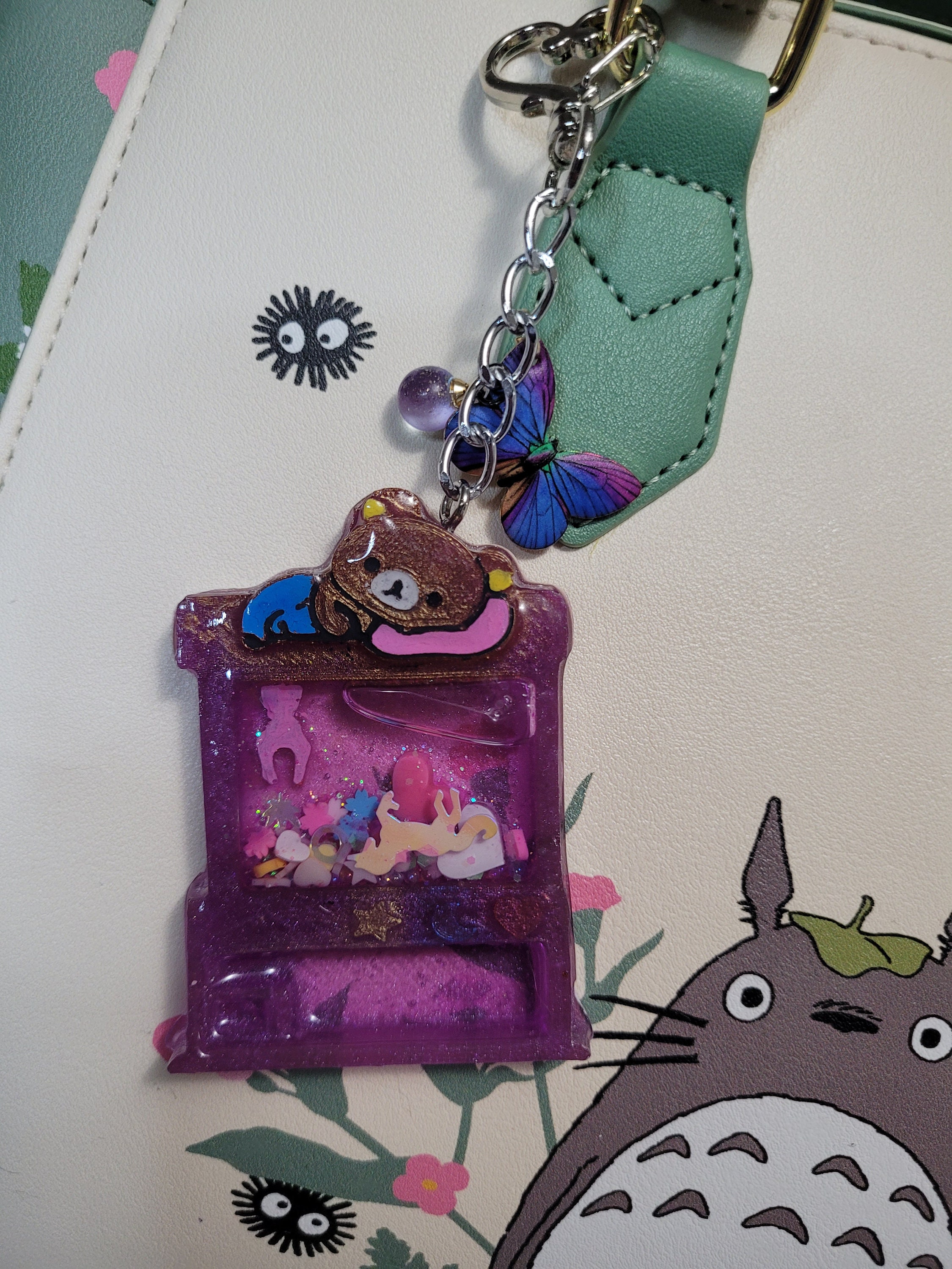 Adorable Rilakkuma Claw Machine Shaker Charm Keychain - Etsy