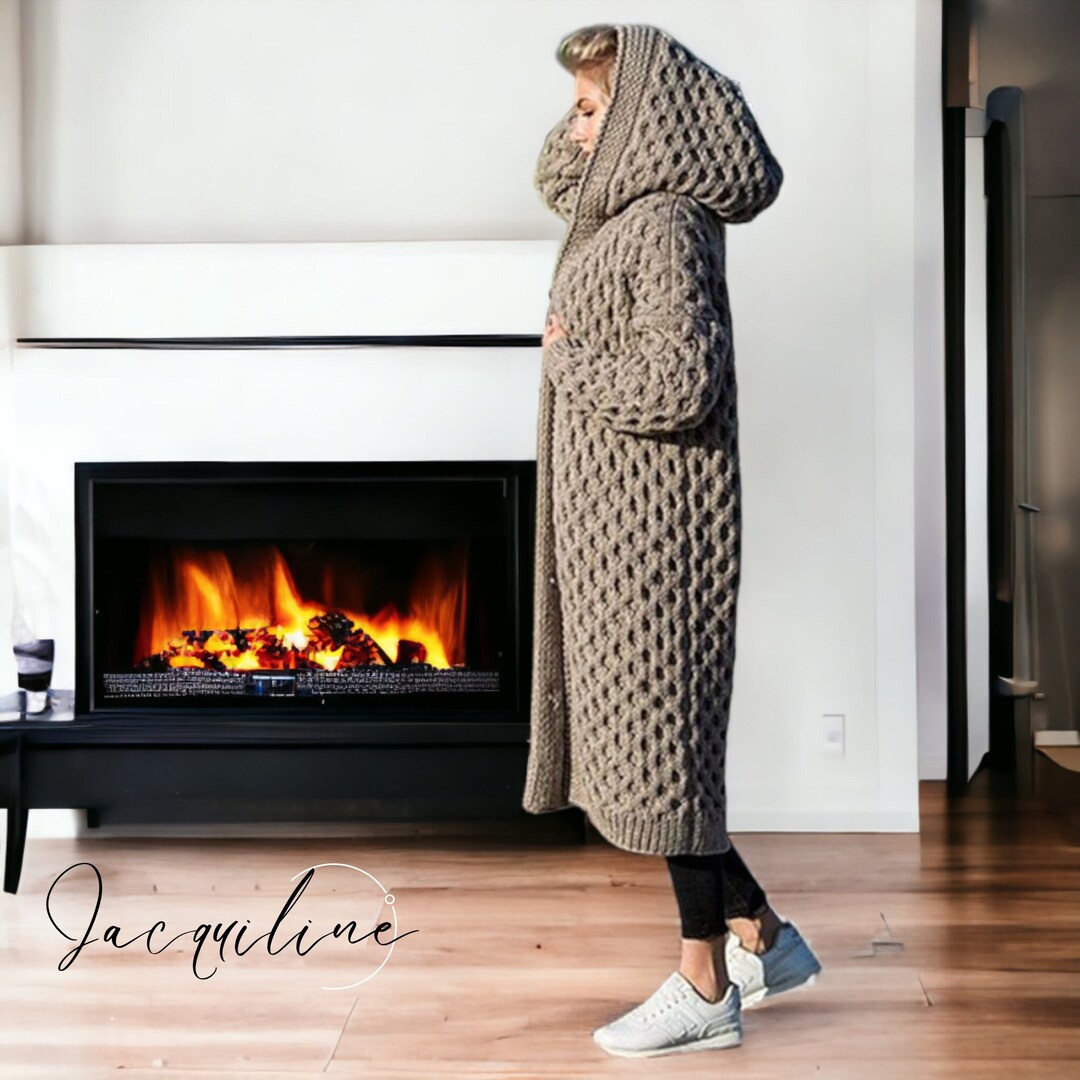 Elegant Design Long Cardigan for Women Minimal Long Knit - Etsy UK