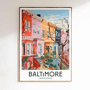 Retro Baltimore Travel Poster, Maryland City Art (digital Download) - Etsy