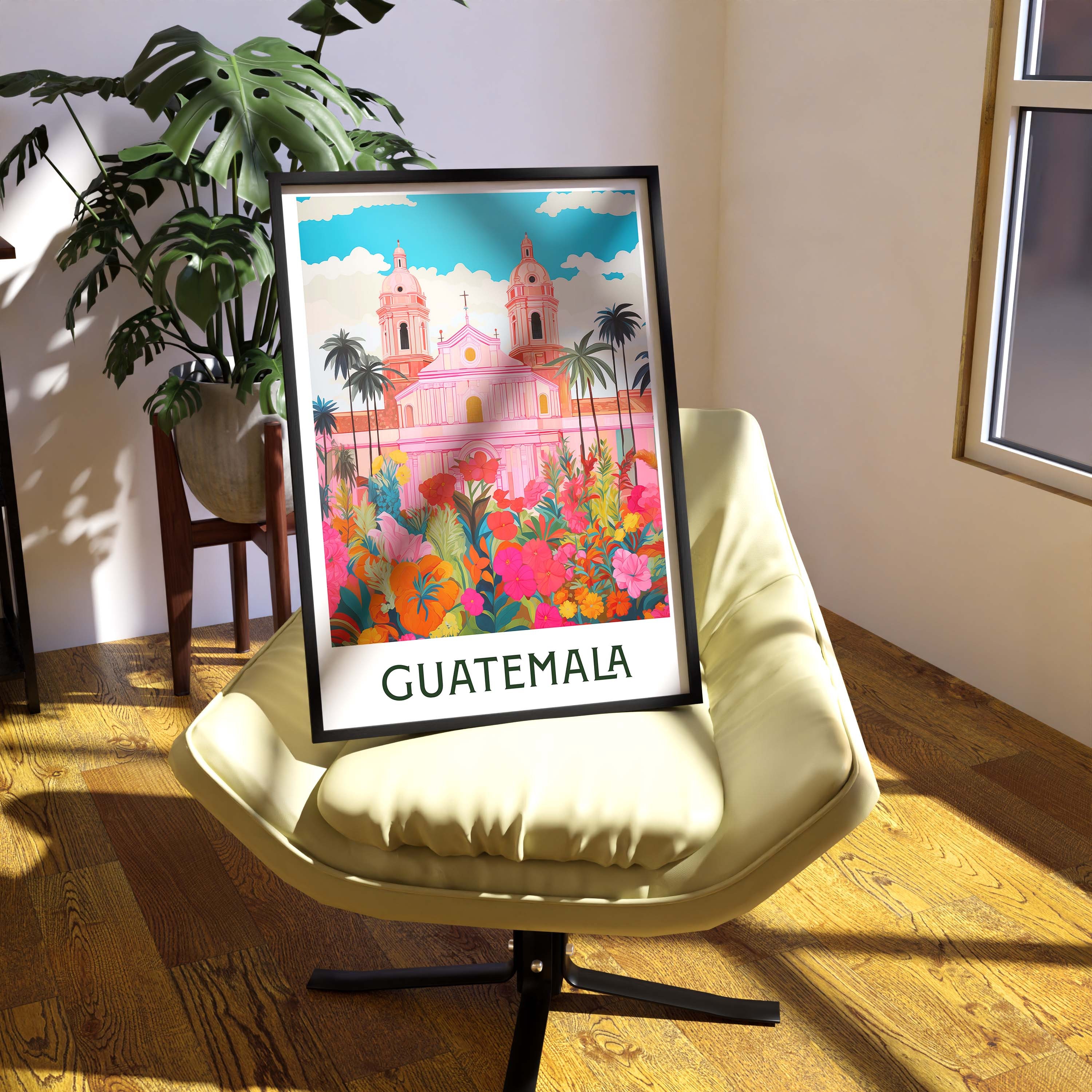 Antigua Guatemala Print, Colorful Travel Poster (digital Download) - Etsy