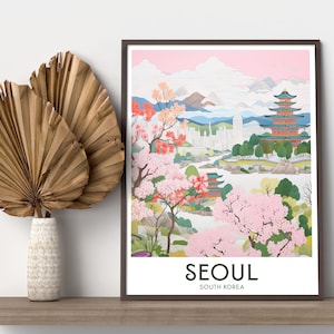 Vintage Seoul Travel Poster, South Korea Wall Art (digital Download) - Etsy