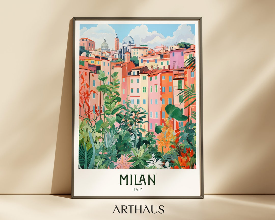 Printable Milan Wall Art Italy Travel Poster Milan Gift Trendy Wall Art ...