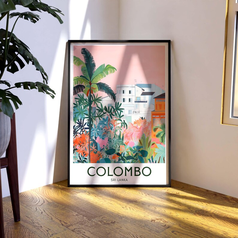 Colombo Sri Lanka Travel Poster, Vintage City Art (digital Download) - Etsy