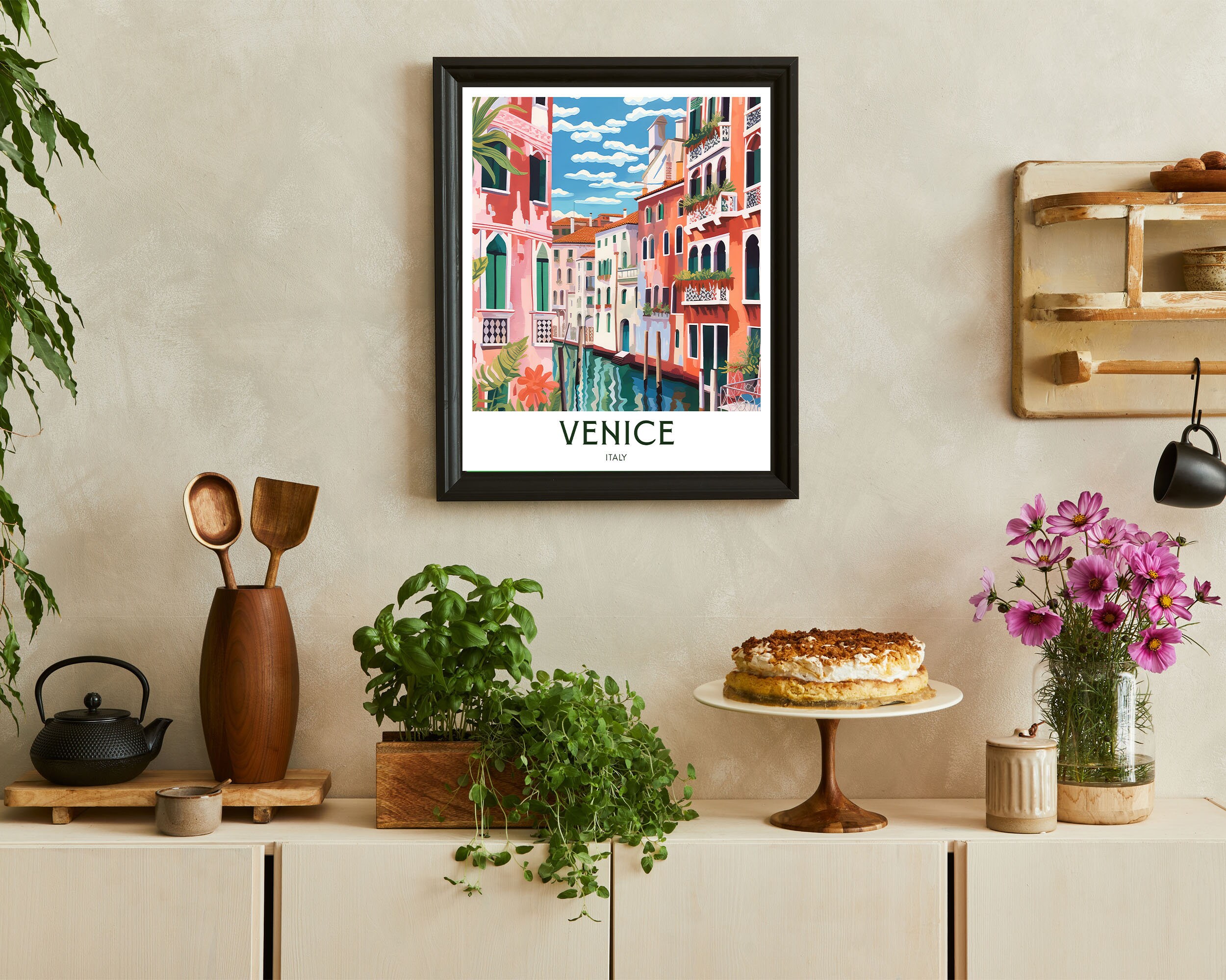 Venice Travel Poster Italy Travel Poster Europe Wall Decor - Etsy