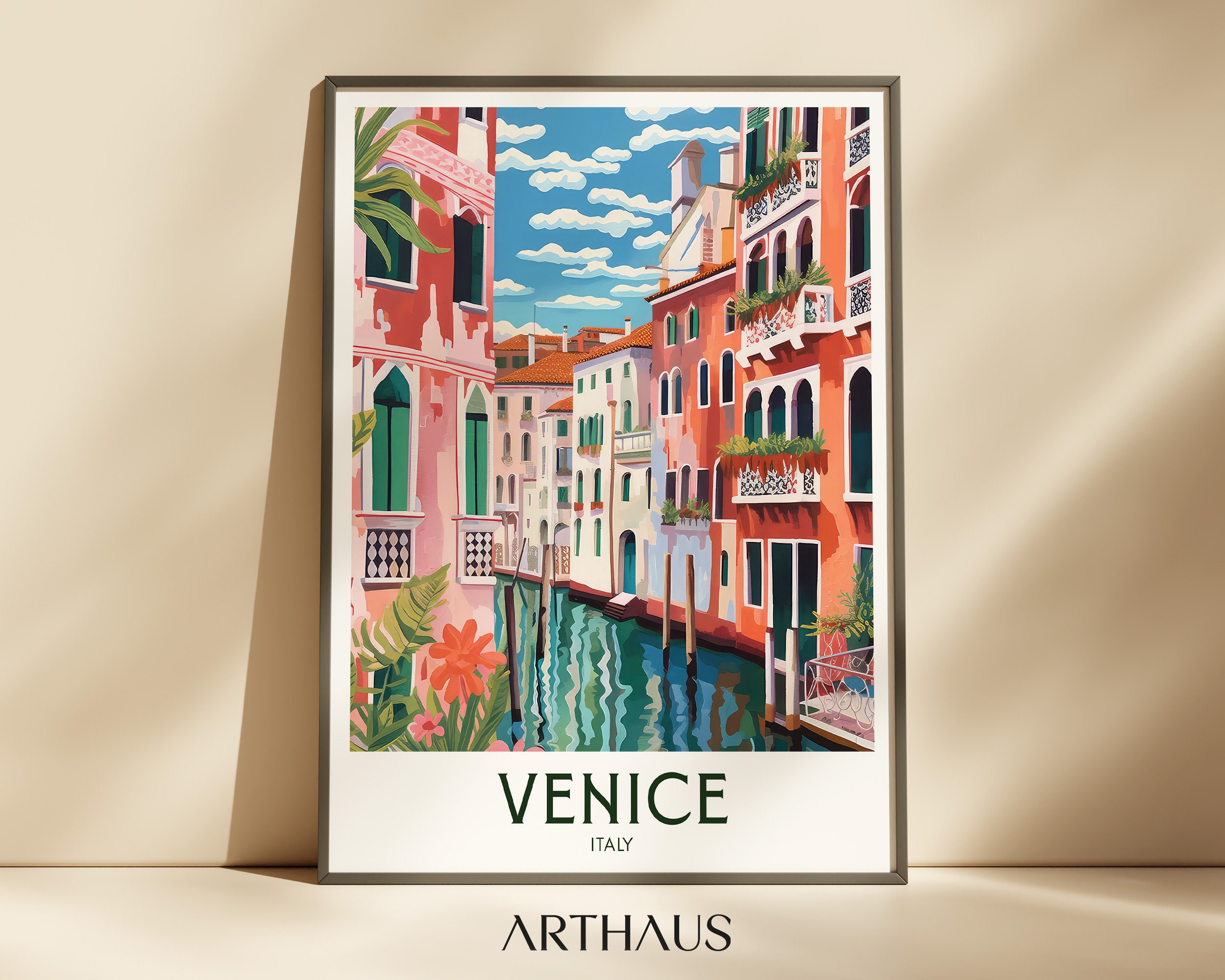 Venice Travel Poster Italy Travel Poster Europe Wall Decor - Etsy