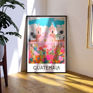 Printable Guatemala Poster Antigua Guatemala Print Guatemala Travel ...