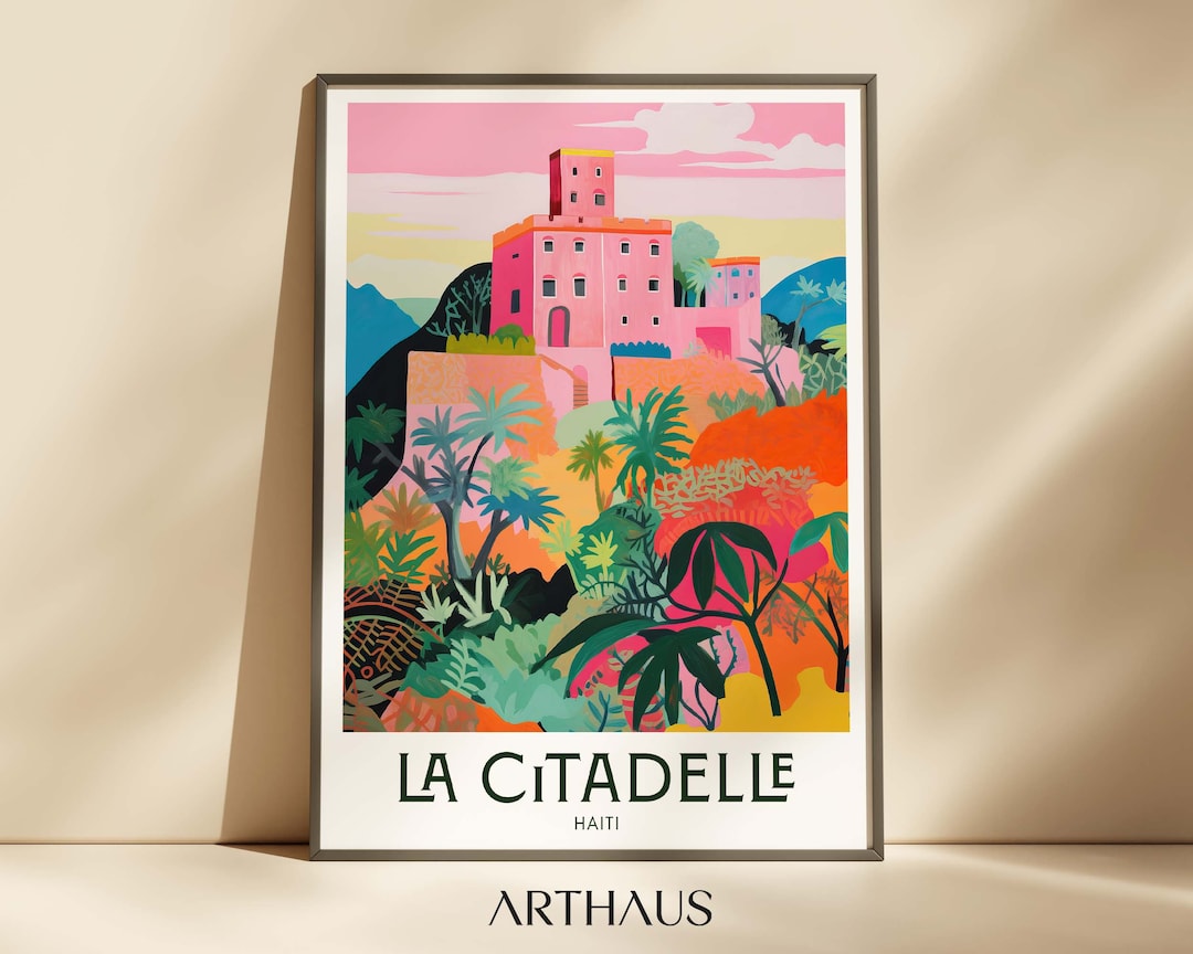 Haiti Travel Poster La Citadelle Wall Art Caribbean Travel Gifts ...