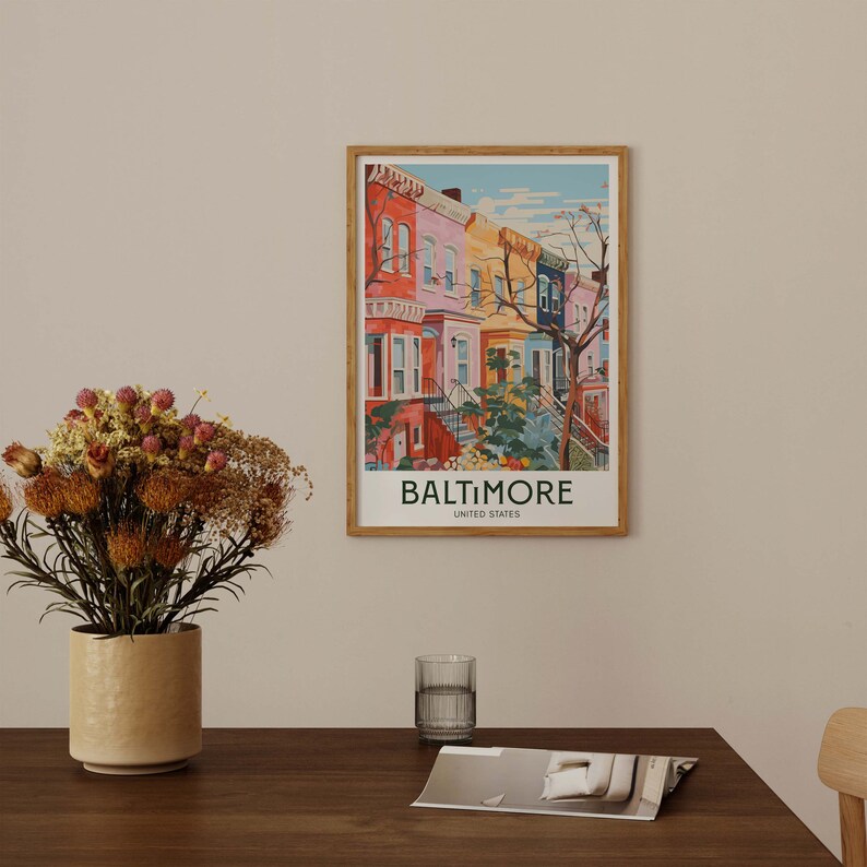Retro Baltimore Travel Poster, Maryland City Art (digital Download) - Etsy