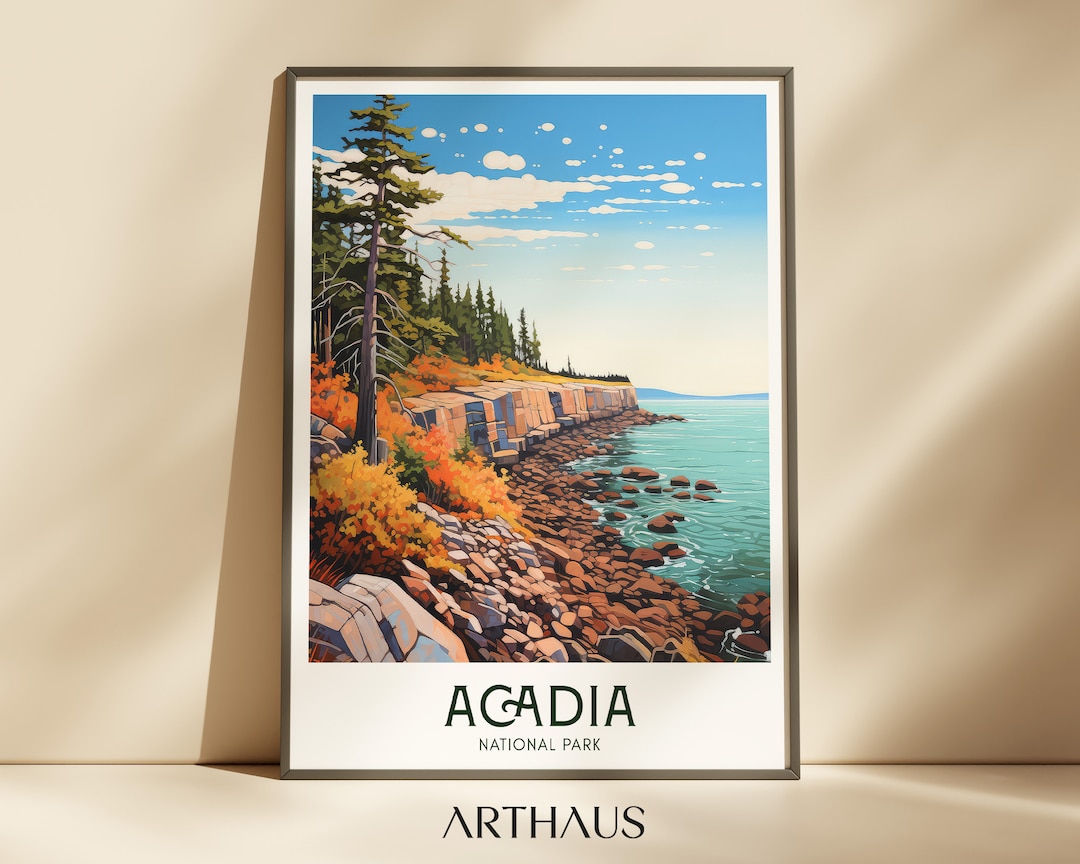 PRINTABLE Acadia National Park Poster Landscape Wall Art National Park ...
