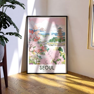 Vintage Seoul Travel Poster, South Korea Wall Art (digital Download) - Etsy