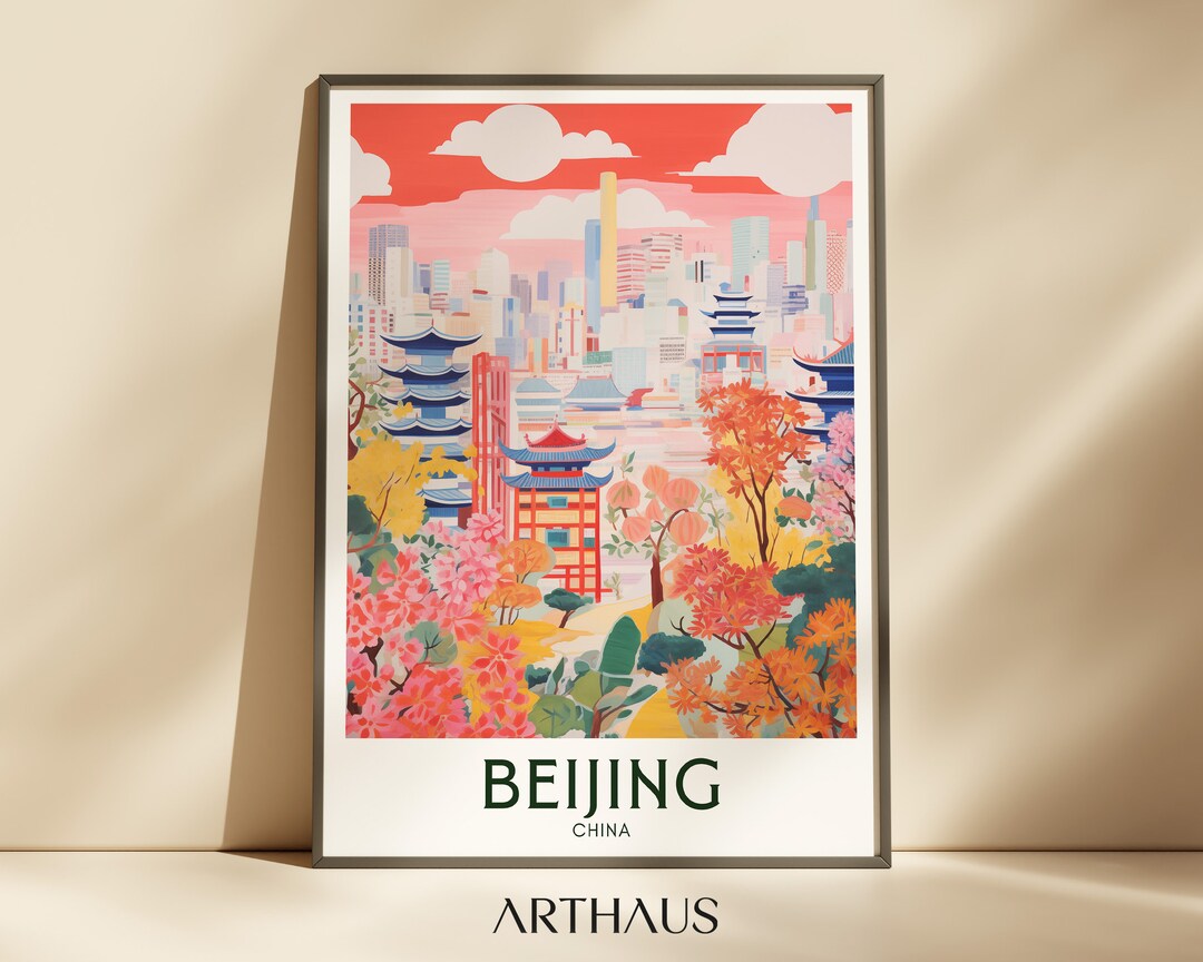 Beijing Travel Poster China Wall Art Asia Travel Gifts Printable Art ...