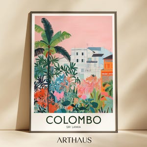 Colombo Travel Poster Sri Lanka Wall Art Asia Travel Gifts Printable ...