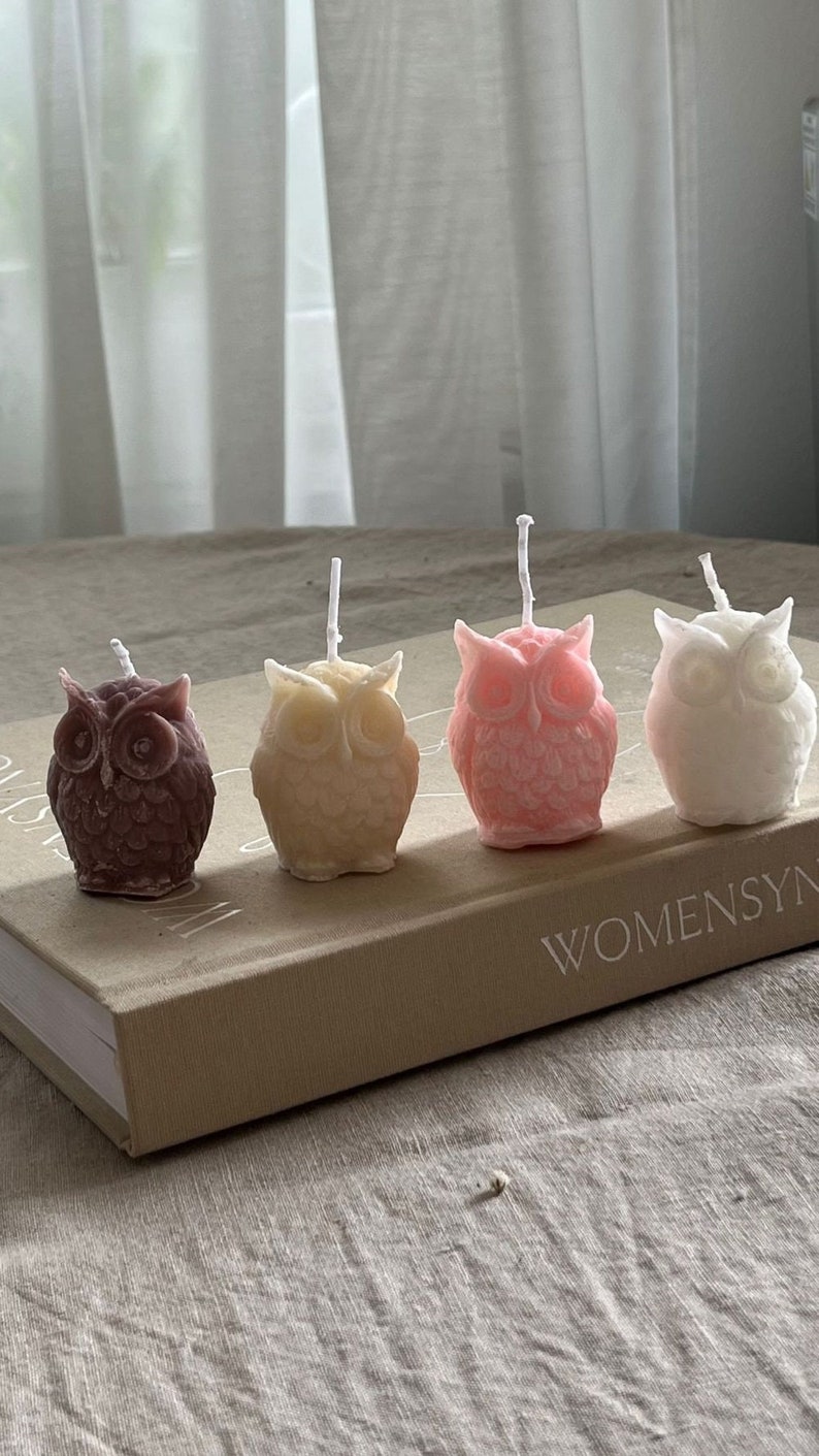 Owl Candle Beautifully Crafted Candle - Etsy