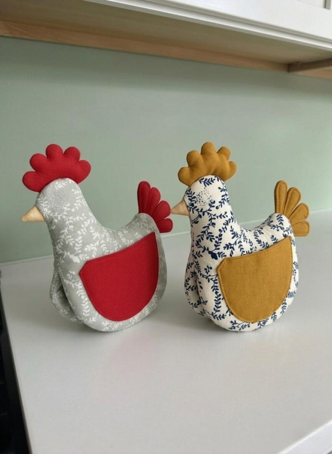 Chicken Oven Mitt Sewing Pattern PDF | Red Fantail Chicken Pattern ...