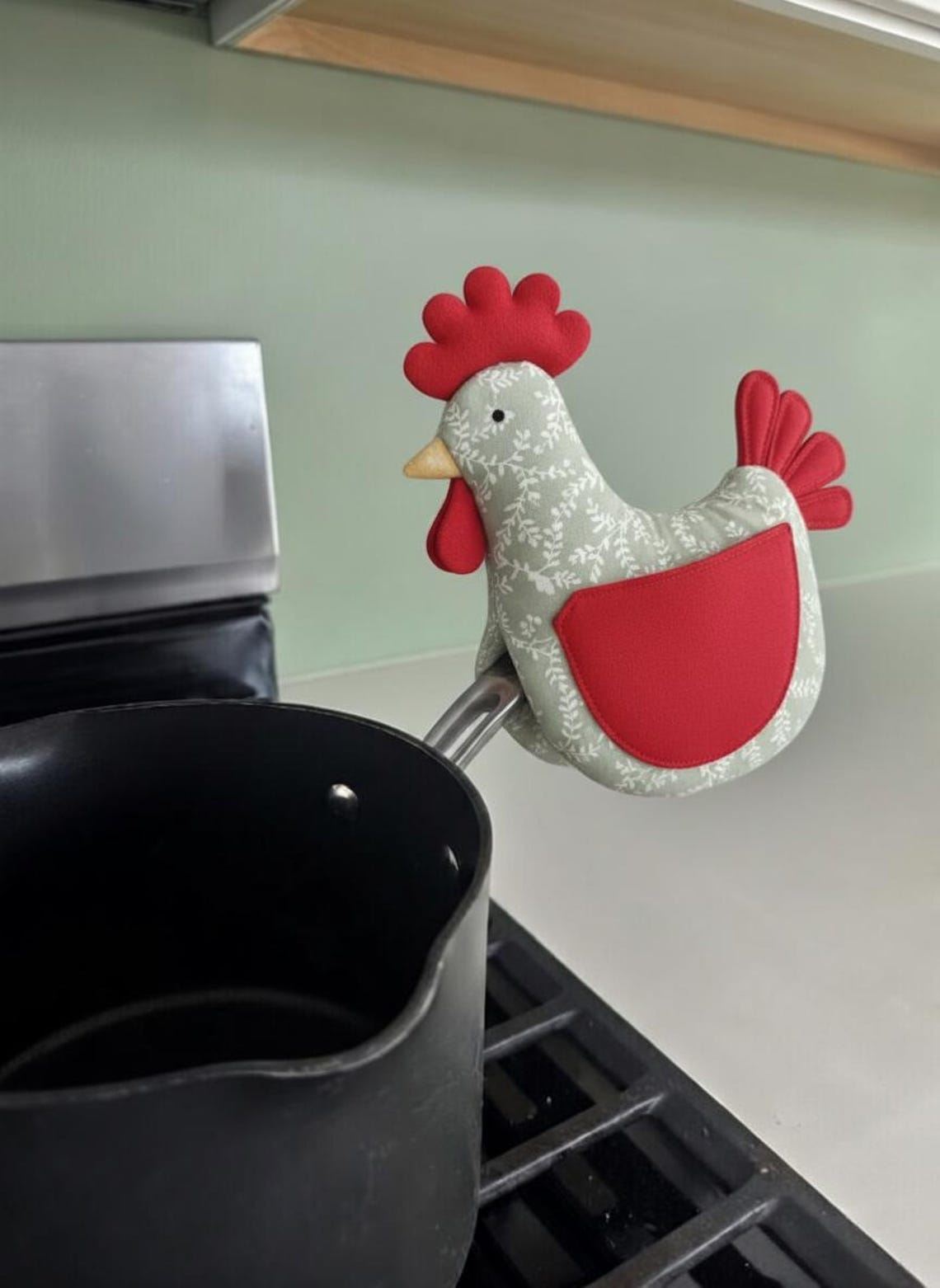 Chicken Oven Mitt Sewing Pattern PDF | the Red Tail Chicken Potholder ...