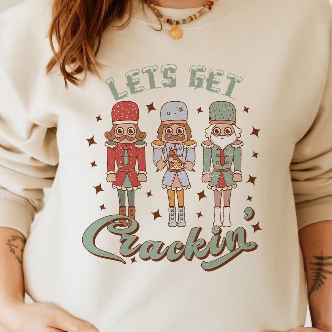 Lets Get Crackin' Png Funny Christmas Sublimation Groovy Vintage Three ...