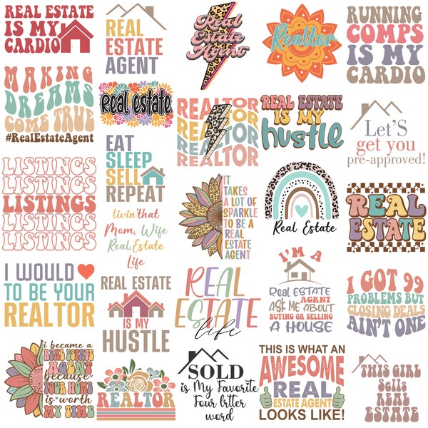 Real Estate Rainbow Svg - Etsy