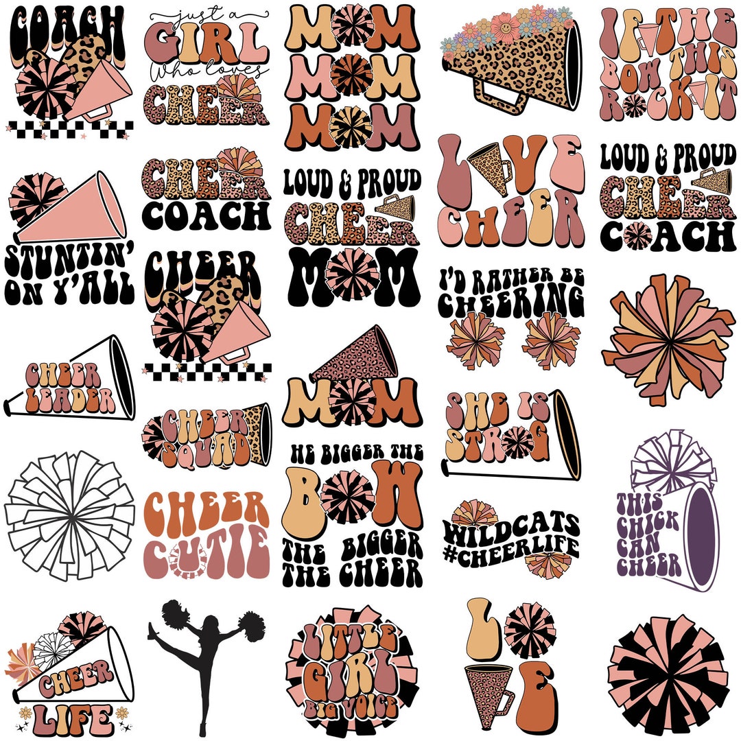 Cheer Svg Png Bundle Cheerleader Girl Quotes Cheer Squad Mom Love Cheer ...