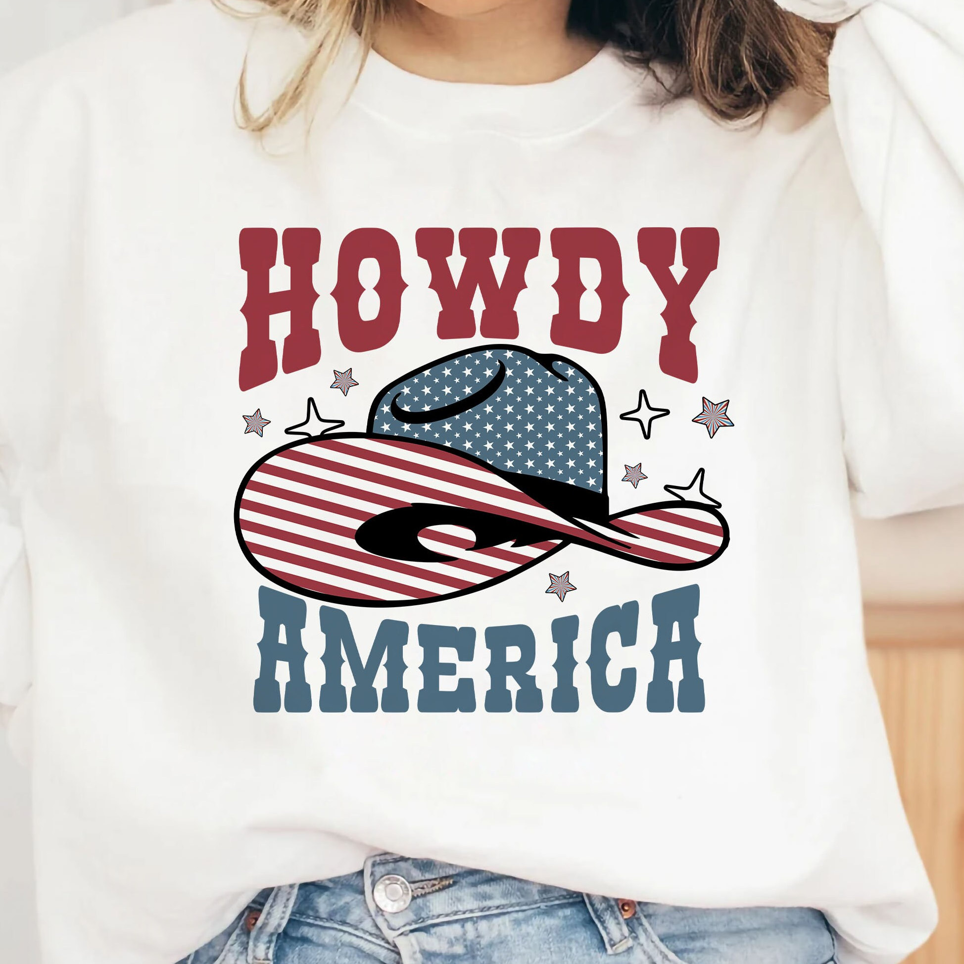 Howdy America Png 4th of July Independance Day Howdy Hat Western Cowboy ...