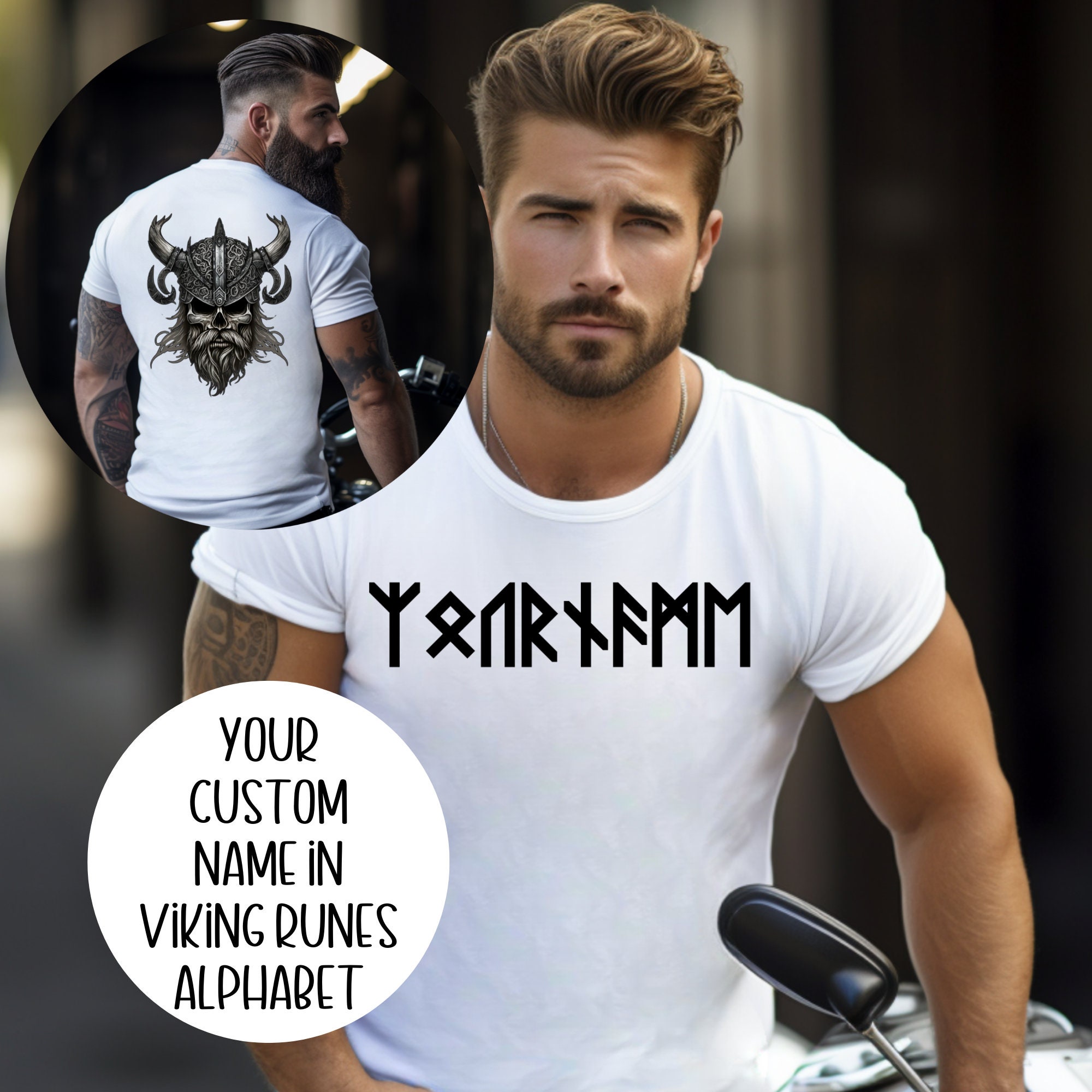 Custom Viking T-shirt, Name in Runes Alphabet Viking Shirt, Norse ...