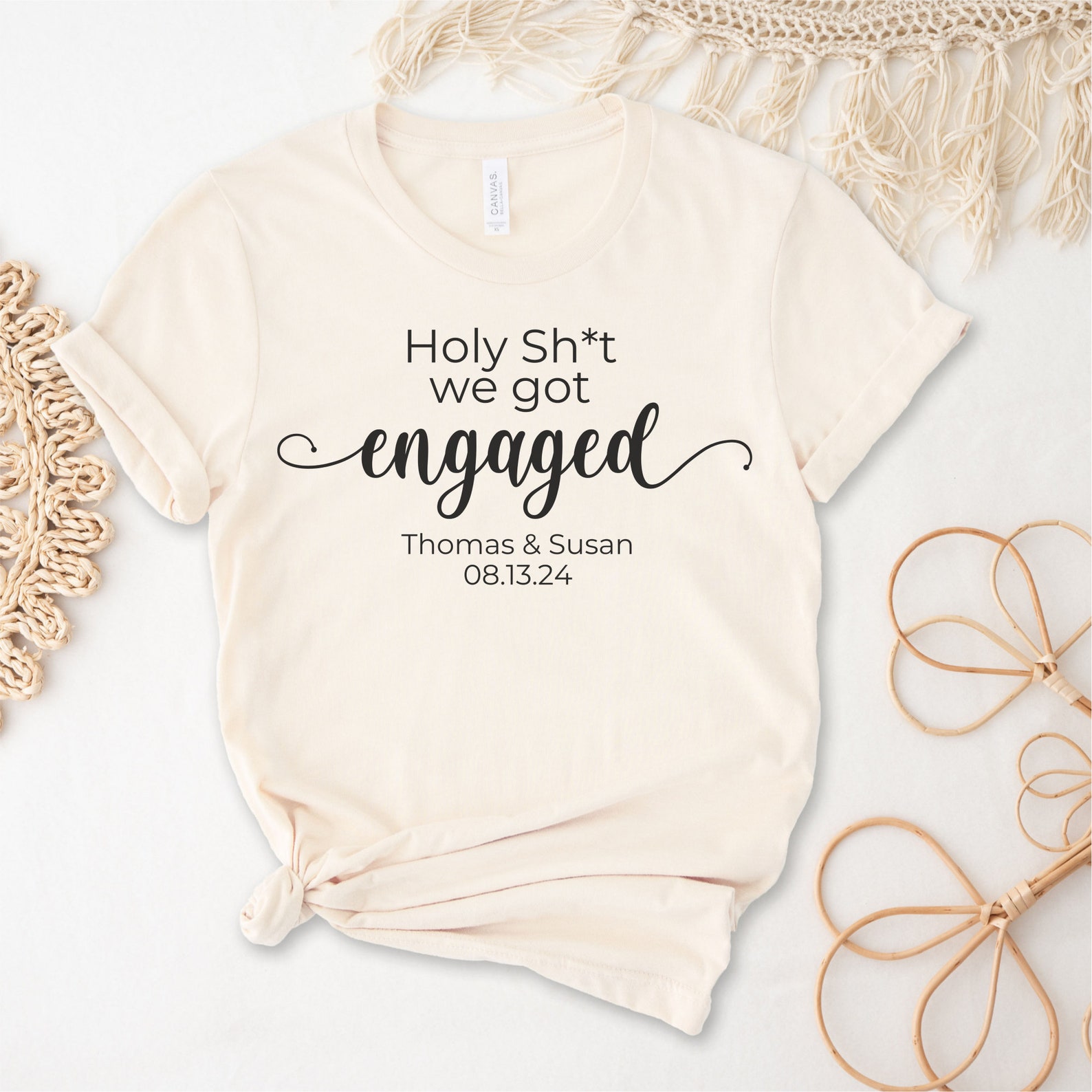 Custom Engagement Shirt, Matching Couples Shirts, Engaged Shirt ...