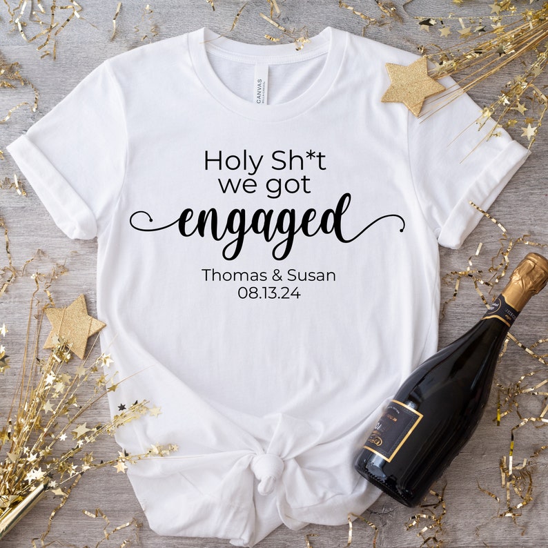 Custom Engagement Shirt, Matching Couples Shirts, Engaged Shirt ...