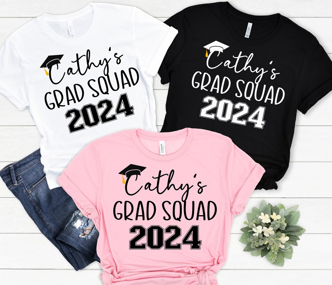 Custom Senior 2024 Shirt, Graduation 2024 T-shirt, Class of 2024 Shirts ...