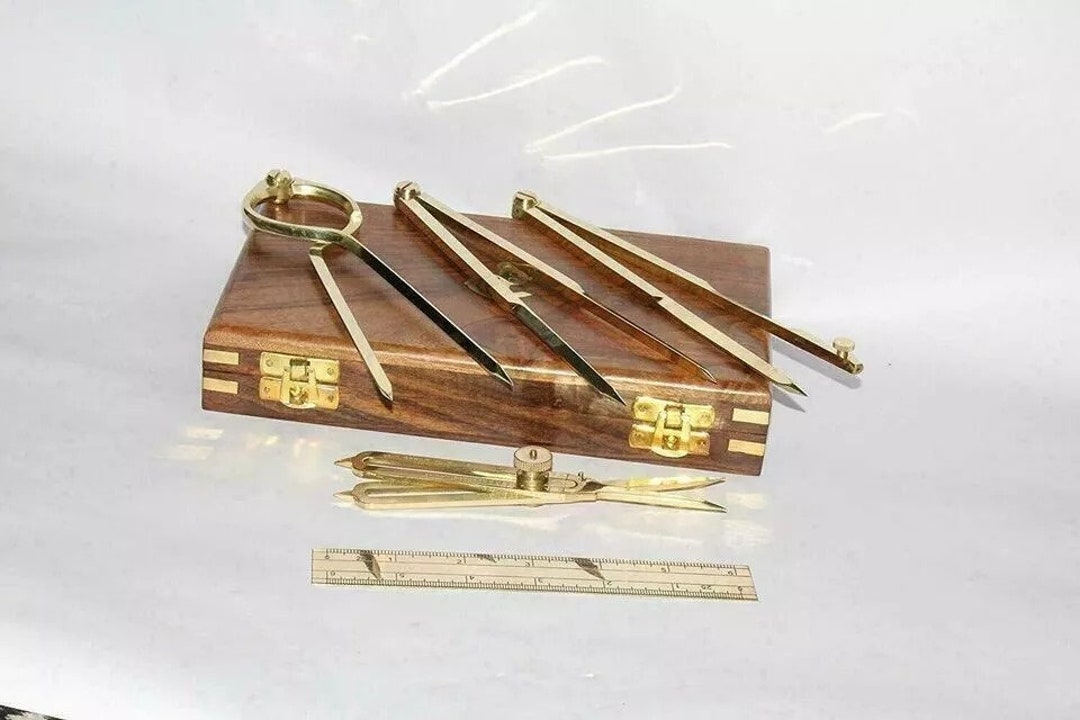 Proportional Divider Set of 5,full Brass Dividers With Wooden Box for ...